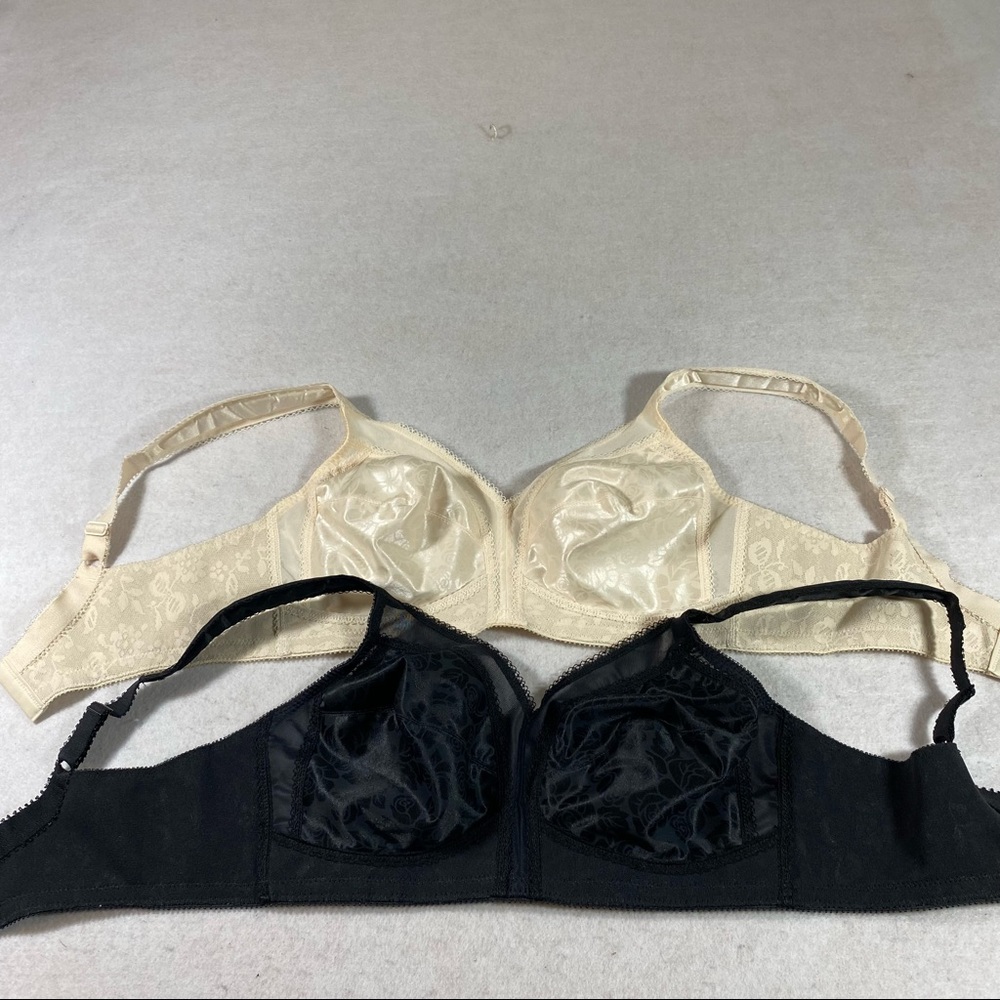 Bunch 2 Playtex Bra Padded Shoulder Lace Cream And Bl… - Gem
